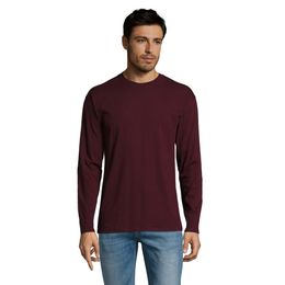 SOLS - "Monarch" T-Shirt f&uuml;r Herren Lang&auml;rmlig (Ochsenblutrot)