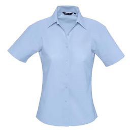 SOLS - "Elite" Bluse f&uuml;r Damen kurz&auml;rmlig (Himmelblau)