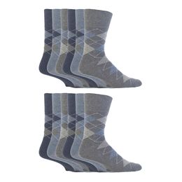 12 Paar Herren Sanfte-Grip Socken mit lockerem Bund | Extra breite, nicht-elastische Socken