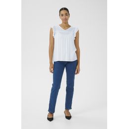 Kaffe Kurzarm-Bluse Regular fit Chalk white