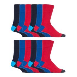 12 Paar Herren Sanfte-Grip Weichbundsocken | Extra breite nicht-elastische Socken