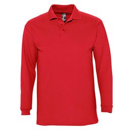 SOLS - "Winter II" Poloshirt f&uuml;r Herren/Damen Unisex Lang&auml;rmlig (Rot)