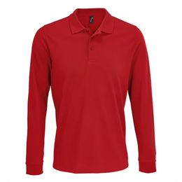 SOLS - Poloshirt f&uuml;r Herren/Damen Unisex Lang&auml;rmlig (Rot)