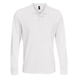 SOLS - Poloshirt f&uuml;r Herren/Damen Unisex Lang&auml;rmlig (Wei&szlig;)