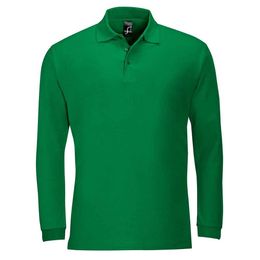 SOLS - "Winter II" Poloshirt f&uuml;r Herren/Damen Unisex Lang&auml;rmlig (Irisches Gr&uuml;n)