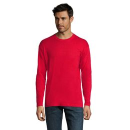 SOLS - "Monarch" T-Shirt f&uuml;r Herren Lang&auml;rmlig (Rot)