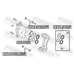 FEBEST Kolben, Bremssattel 1276h100f Vorderachse f&uuml;r HYUNDAI