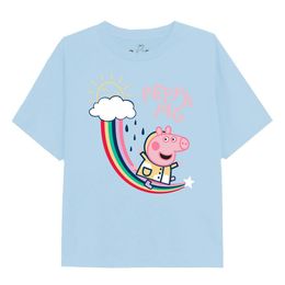 Peppa Pig - T-shirt - Fille (Bleu clair)