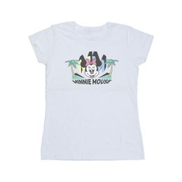 Disney - "Minnie MM Palm" T-Shirt f&uuml;r Damen (Wei&szlig;)