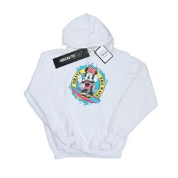 Disney - "Minnie Mouse Brave The Wave" Kapuzenpullover f&uuml;r Damen (Wei&szlig;)