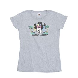Disney - "Minnie MM Palm" T-Shirt f&uuml;r Damen (Grau)