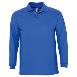 SOLS - "Winter II" Poloshirt f&uuml;r Herren/Damen Unisex Lang&auml;rmlig (K&ouml;nigsblau)