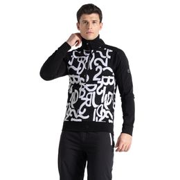 Dare 2b - "Speed" Sweatshirt mit halbem Rei&szlig;verschluss f&uuml;r Herren Lang&auml;rmlig (Schwarz/Wei&szlig;)