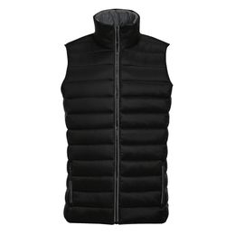 SOLS Mens Wave Stepp Bodywarmer/Weste wasserabweisende (Schwarz)