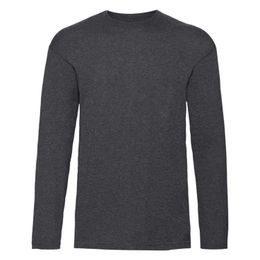 Fruit of the Loom - "Valueweight" T-Shirt f&uuml;r Herren/Damen Unisex Lang&auml;rmlig (Dunkelgrau)