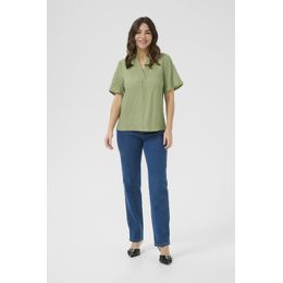 Kaffe Kurzarm-Bluse Regular fit Oil Green
