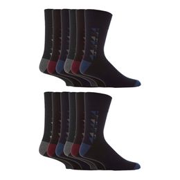 12 Paare Herren Sanfte Grip Lockere Socken | Extra Breite Nicht-Elastische Socken