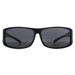 Montana Rectangle Unisex Matte Black Smoke Polarized FO5 Fit Over Glasses Sonnenbrillen