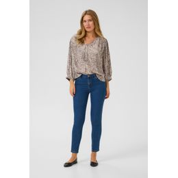 Kaffe Langarm-Bluse Baggy fit Abstract Leopard