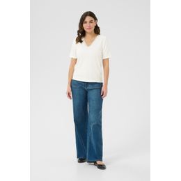 Kaffe Kurzarm-Bluse Regular fit Chalk CC. white