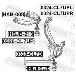 FEBEST Trag-/F&uuml;hrungsgelenk 0320cl7d Vorderachse unten f&uuml;r HONDA