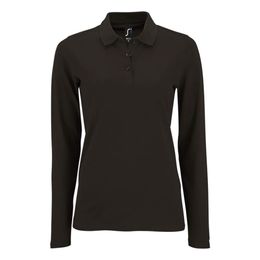 SOLS - "Perfect" Poloshirt f&uuml;r Damen Lang&auml;rmlig (Schwarz)
