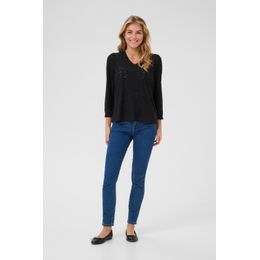 Kaffe Langarm-Bluse Regular fit Black Deep CC. black