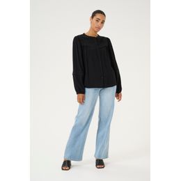 Kaffe Langarm-Bluse Regular fit Black