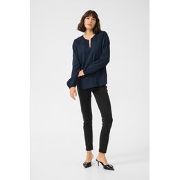 Kaffe Langarm-Bluse Regular fit Midnight Marine