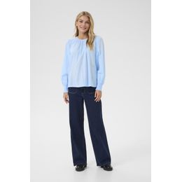Kaffe Langarm-Bluse Regular fit Windsurfer light blue
