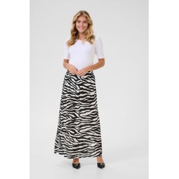 Kaffe Rock A-shape Black/Chalk Animal Print black multi