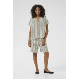 Kaffe Kurzarm-Bluse Loose fit Moonstruck / Black Stripe white black