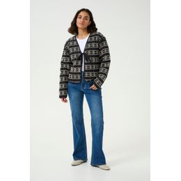 Kaffe Jacke Loose fit Black / Chalk embroidery black white