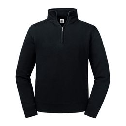 Russel Athletic Russell - "Authentic" Sweatshirt mit kurzem Rei&szlig;verschluss f&uuml;r Herren (Schwarz)