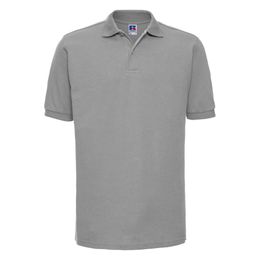 Russel Athletic Russell Herren Ripp Polo-Shirt, Kurzarm (Hellgrau)
