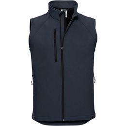 Russel Athletic Russell Herren Soft-Shell-Weste, 3-lagig (Marineblau)