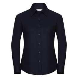 Russel Athletic Russell Collection Easy Care Oxford Bluse, Langarm (Marineblau)