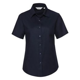 Russel Athletic Russell Collection Easy Care Oxford Bluse, Kurzarm (Marineblau)