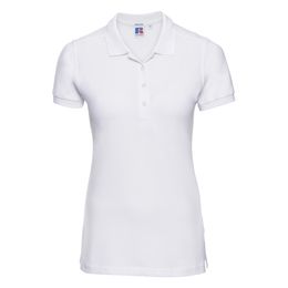 Russel Athletic Russell Damen Stretch Polo-Shirt, Kurzarm (Wei&szlig;)