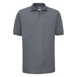Russel Athletic Russell Herren Ripp Polo-Shirt, Kurzarm (Grau)