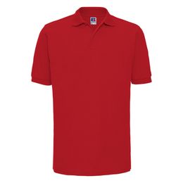 Russel Athletic Russell Herren Ripp Polo-Shirt, Kurzarm (Rot)