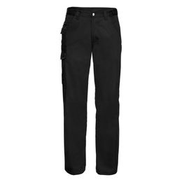 Russel Athletic Russell Workwear Polycotton Twill Hose f&uuml;r M&auml;nner, Lange Beinl&auml;nge (Schwarz)