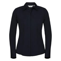 Russel Athletic Russell Collection Popelin Bluse / Hemd, Langarm, pflegeleicht, tailliert (Marineblau)