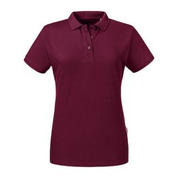 Russel Athletic Russell - Poloshirt, Baumwolle aus biologischem Anbau f&uuml;r Damen (Burgunder)
