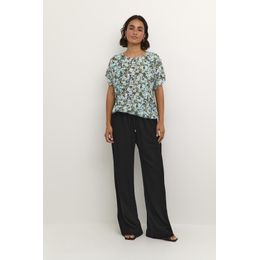 Kaffe &Auml;rmellose Bluse Loose fit Blue/Green Abstract Flower floral