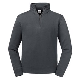 Russel Athletic Russell - "Authentic" Sweatshirt mit kurzem Rei&szlig;verschluss f&uuml;r Herren (Grau)