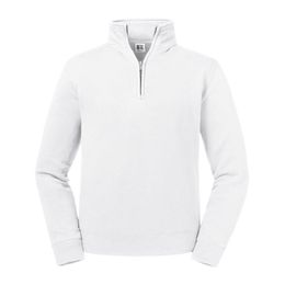 Russel Athletic Russell - "Authentic" Sweatshirt mit kurzem Rei&szlig;verschluss f&uuml;r Herren (Wei&szlig;)