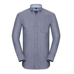 Russel Athletic Russell Collection - Hemd f&uuml;r Herren Lang&auml;rmlig (Marineblau/Dunkelblau)