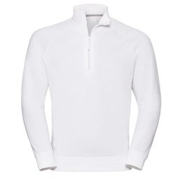 Russel Athletic Russell - "Authentic" Sweatshirt mit kurzem Rei&szlig;verschluss f&uuml;r Herren (Wei&szlig;)