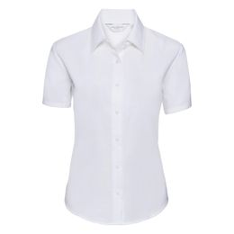 Russel Athletic Russell Collection Easy Care Oxford Bluse, Kurzarm (Wei&szlig;)